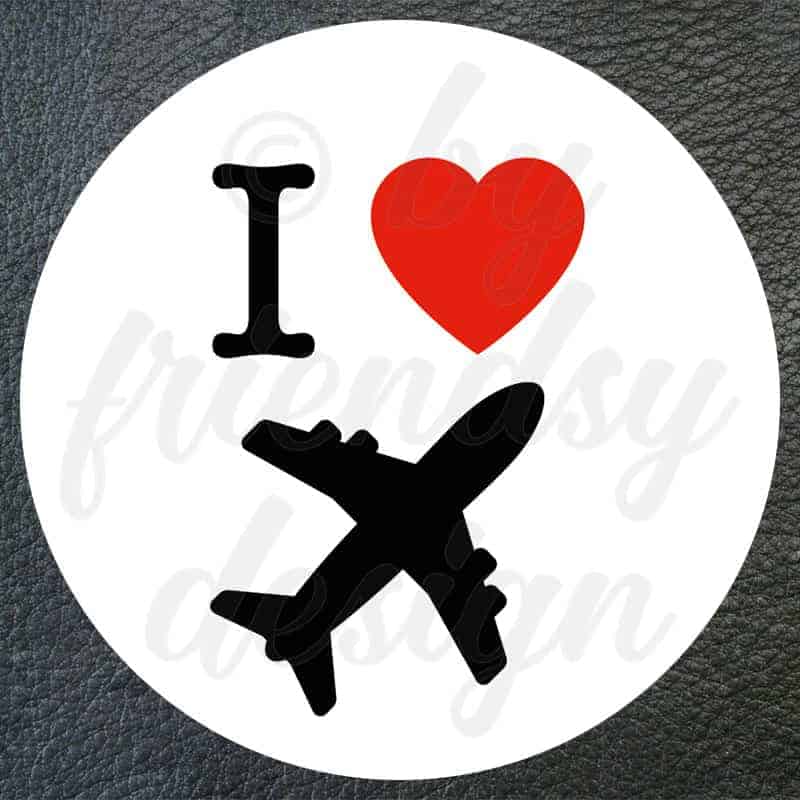 ️ Aufkleber I Love Flying » Flight Crew Shop